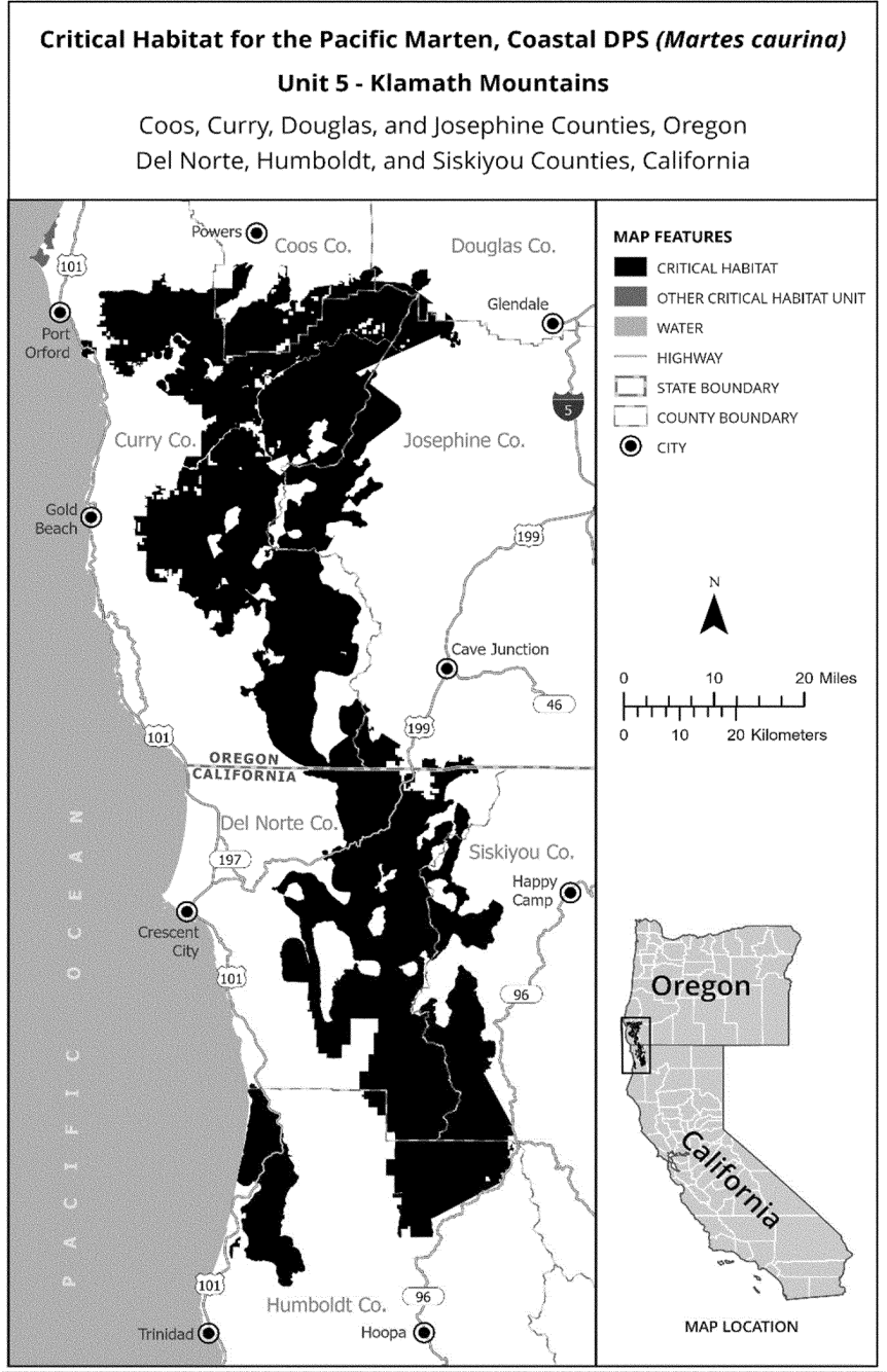 Critical Habitat Designation for the Pacific Marten – SISKIYOU NEWS