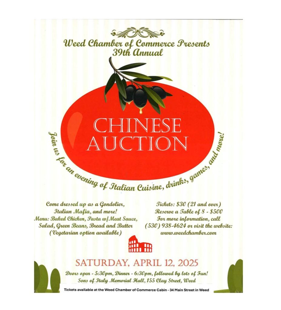 39th Annual Chinese Auction & Dinner – SISKIYOU NEWS